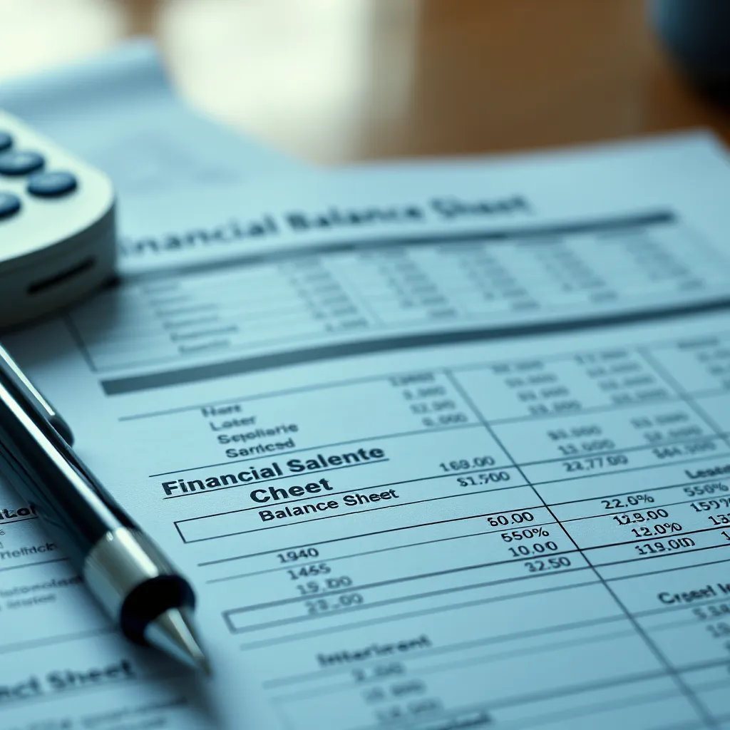 Understanding Financial Balance Sheets for Assessment